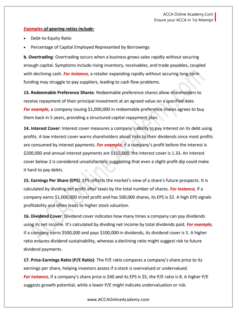Ch 22: Interpretation of Financial Statements and Overview of Ratios ...