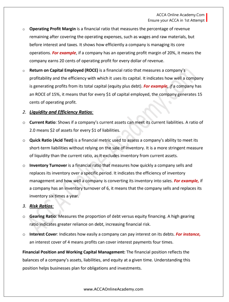 Ch 13: Performance Measurement and Control – ACCA Online Academy