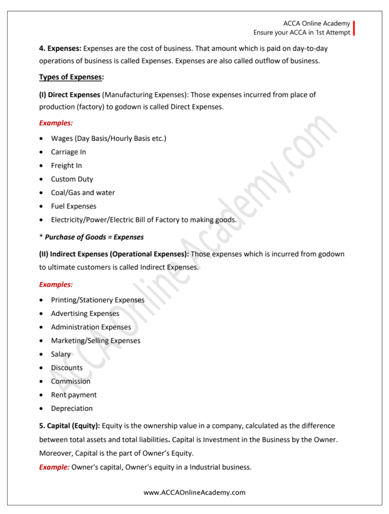 FA-1 Fundamental Concepts – ACCA Online Academy